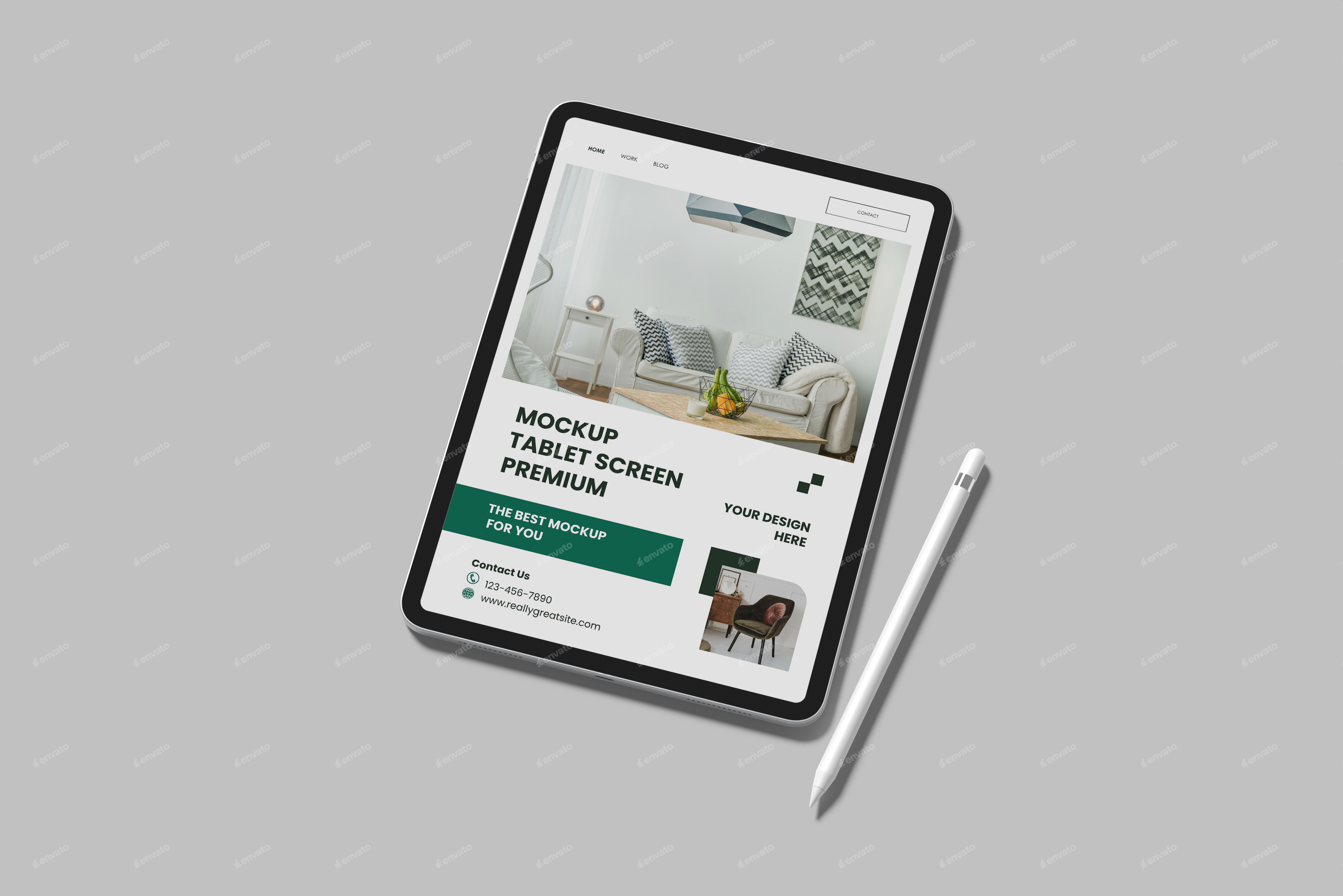 Tablet Screen Mockup, Graphics | GraphicRiver